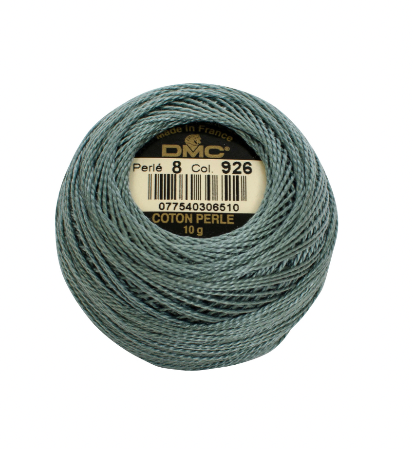 DMC Perle 8 thread- 926 Medium Grey Green – Scribbly Gum Quilt Co