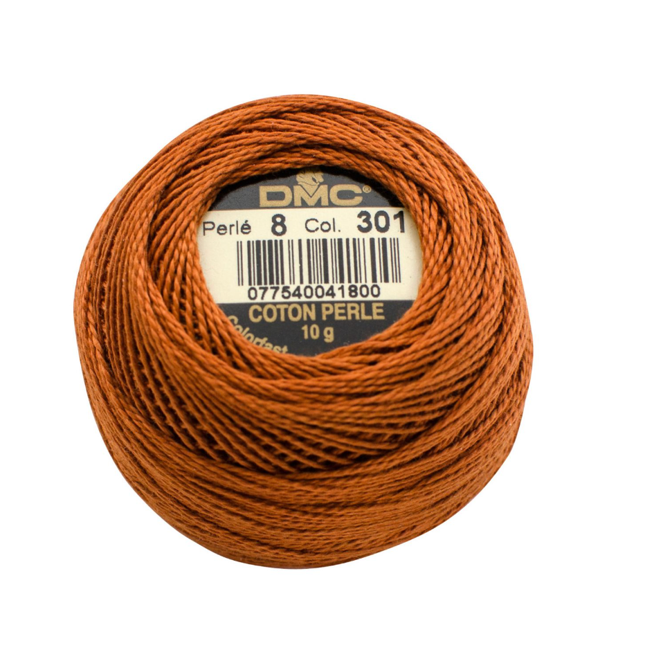 DMC Perle 8 thread- 301 Medium Mahogany – Scribbly Gum Quilt Co